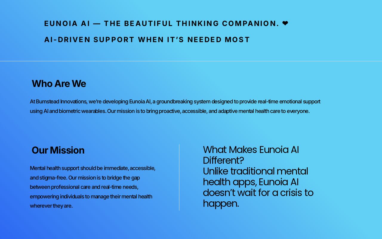 Eunoia AI - Real-Time Mental Health Companion AI